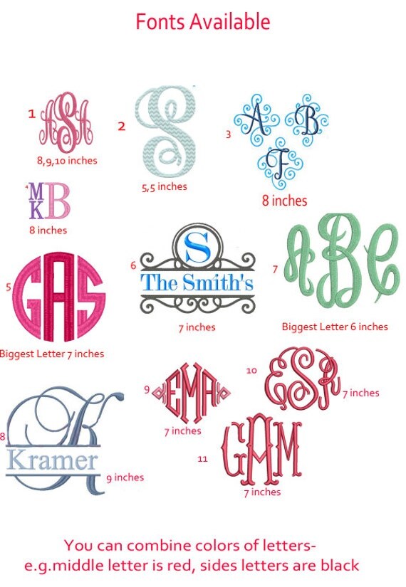 Embroidered Monogrammed gifts for womennew by MonogrammedGiftsArt