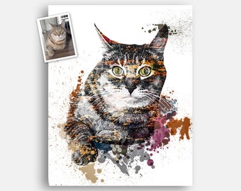 Pop art pet portrait | Etsy