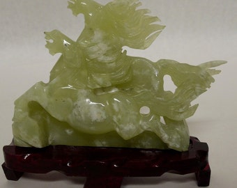 Jade horse figurine | Etsy