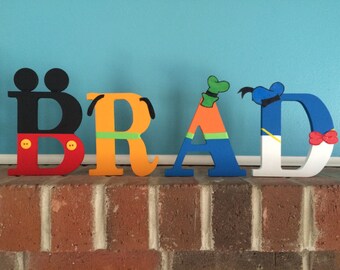 Mickey mouse letters | Etsy