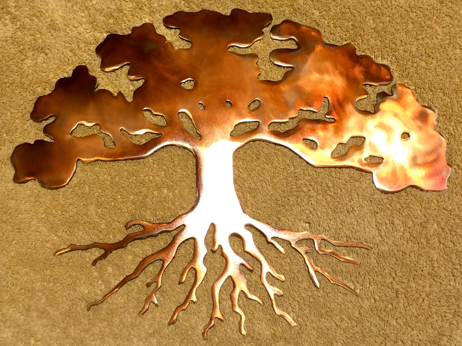 Metal Wall Art Plasma Cut Tree Silhouette Home Decor