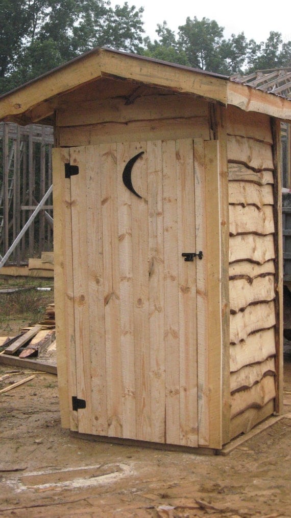 Items similar to Outhouse shed Hand built with rough sawed pine lumber ...