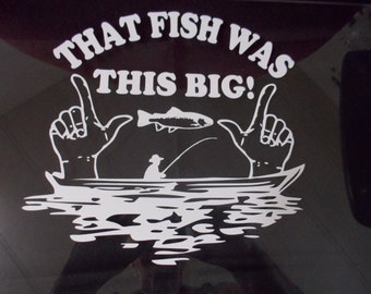 Funny fishing decal | Etsy