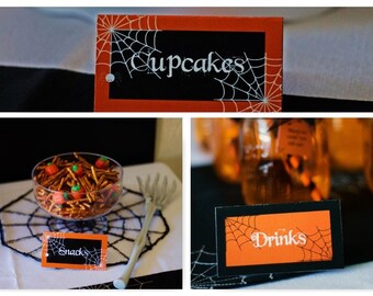 Halloween place card | Etsy