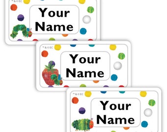 Caterpillar name tag | Etsy