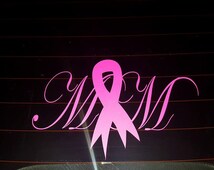 Unique pink ribbon decal related items | Etsy