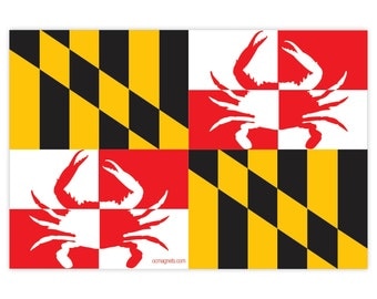 Maryland flag crab | Etsy