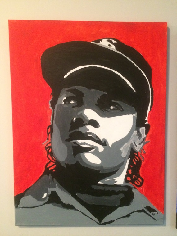 Eazy E 18x24 Canvas Painting Modern Pop Art NWA by RYANSPENCA