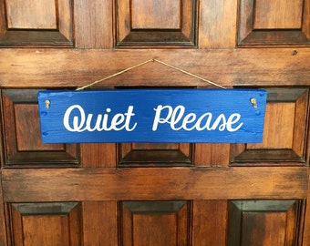 Quiet please sign | Etsy