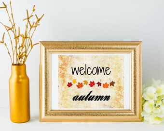 Fall welcome sign | Etsy