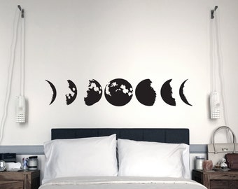 Unique moon wall decal related items | Etsy
