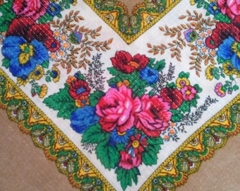 Babushka scarf | Etsy