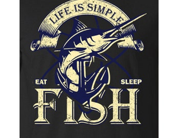 Eat sleep fish | Etsy
