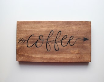 Items similar to Rustic Red Rooster Brand Coffee Sign on Etsy