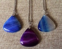 Unique blue triangle stone related items | Etsy