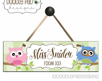 Owl door sign | Etsy