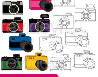 Items similar to Digital Clip Art Photographer Logo Camera Clipart ...