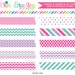 Clipart Borders Pink Yellow Teal Blue by ErinBradleyDesigns