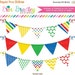 Bunting Clipart Graphics Instant Download Digital Clip Art
