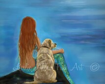 Unique yellow lab painting related items | Etsy