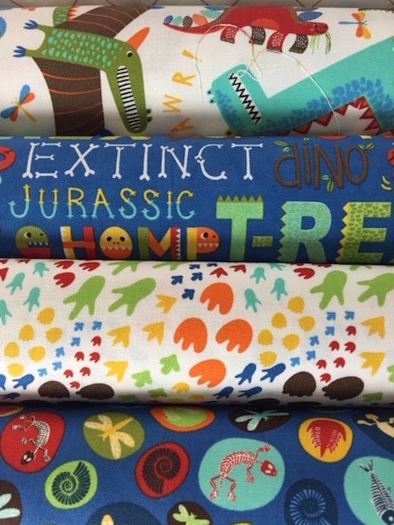 Jurassic Jamboree Abi Hall Moda Dinosaur Fabric Bundle