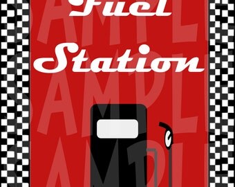 Fueling station sign | Etsy