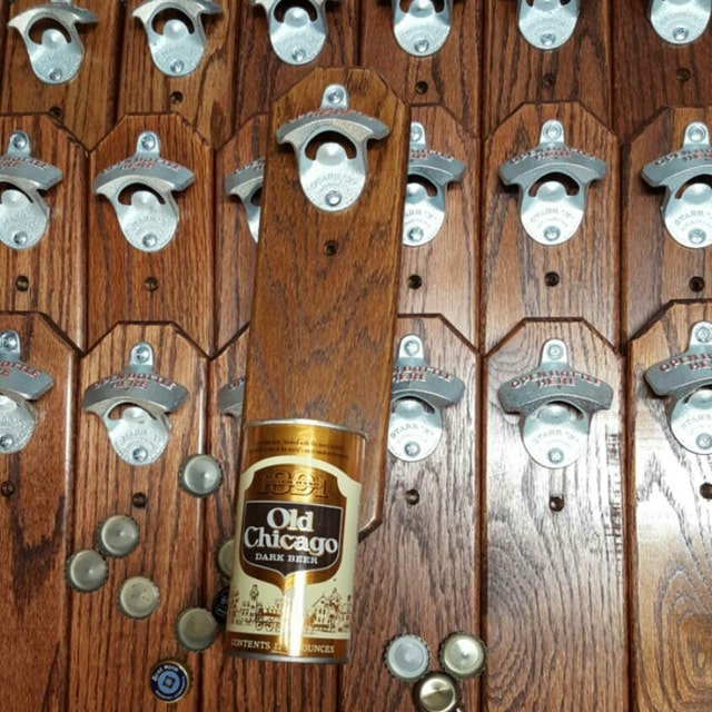 Wall Mounted Bottle Openers with Beer Can Cap Catchers by HandySam