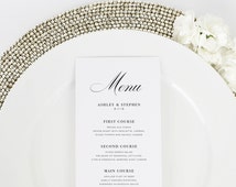 Popular items for simple wedding menu on Etsy