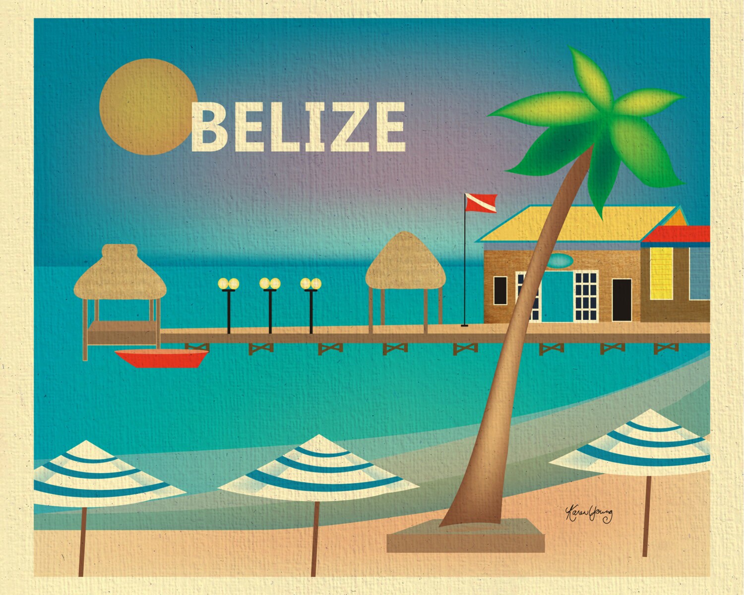 Belize Art Belize Print Belize Wall Art Belize