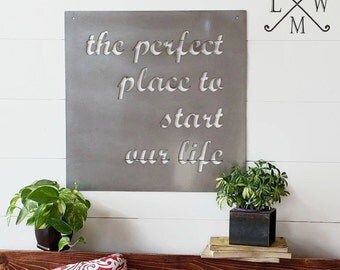 Custom Metal Quote Sign and Sayings Inspirational