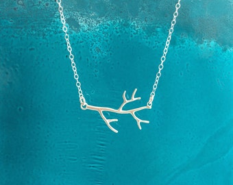 Tree Branch Necklace Out on a Limb in sterling