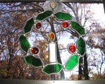 Unique stained glass wreath related items | Etsy