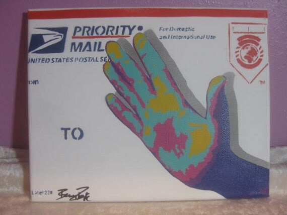 Clean Multi Layer Graffiti Rainbow SLAP Stencil Painting USPS