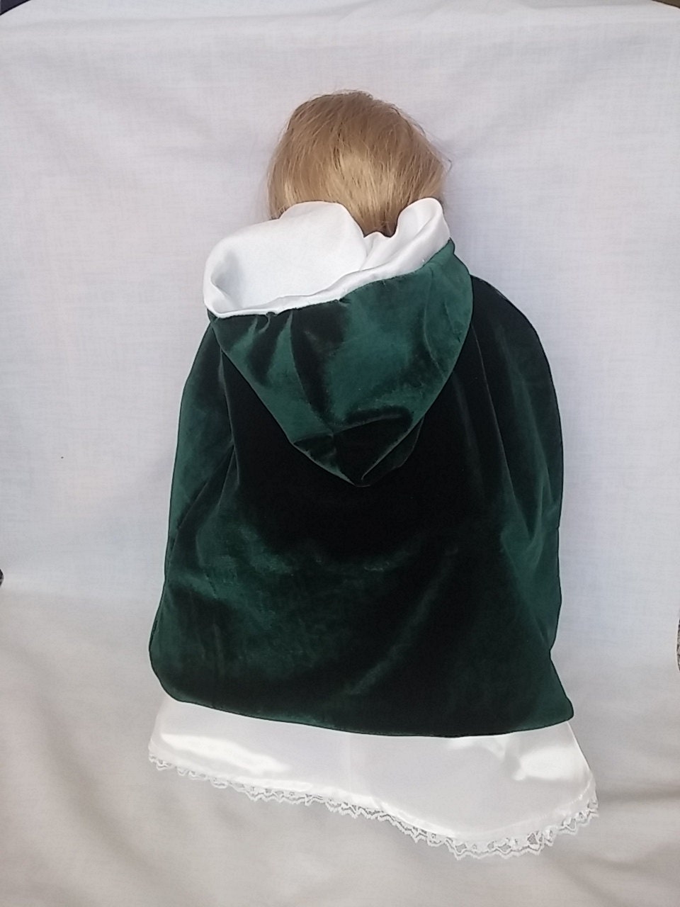 Green Velvet Princess Colonial Cloak or Cape for American Girl