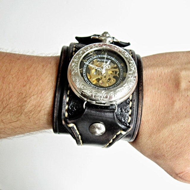 Leather Wrist Watches by loversbracelets on Etsy