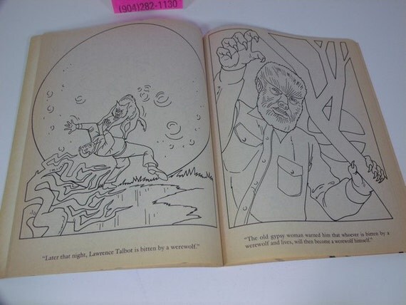 1970's Universal Studios Monsters Coloring