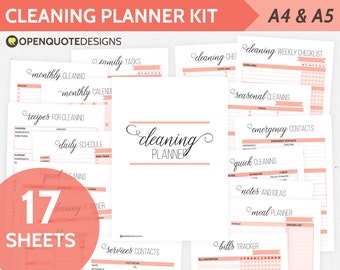 INSTANT Download Cleaning Printable Set Home Management
