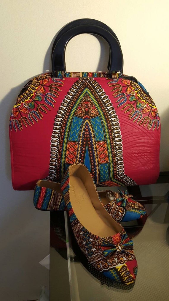 Items similar to African print shoes set on Etsy