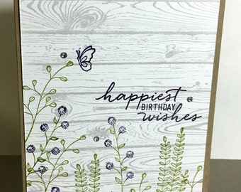 Rustic birthday card | Etsy