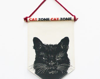 Cat print fabric | Etsy