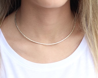 Solid silver choker | Etsy