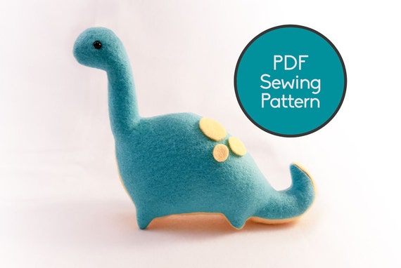 Items similar to Dinosaur Plushie Pattern, PDF Sewing Pattern ...