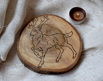 Deer wood burning | Etsy