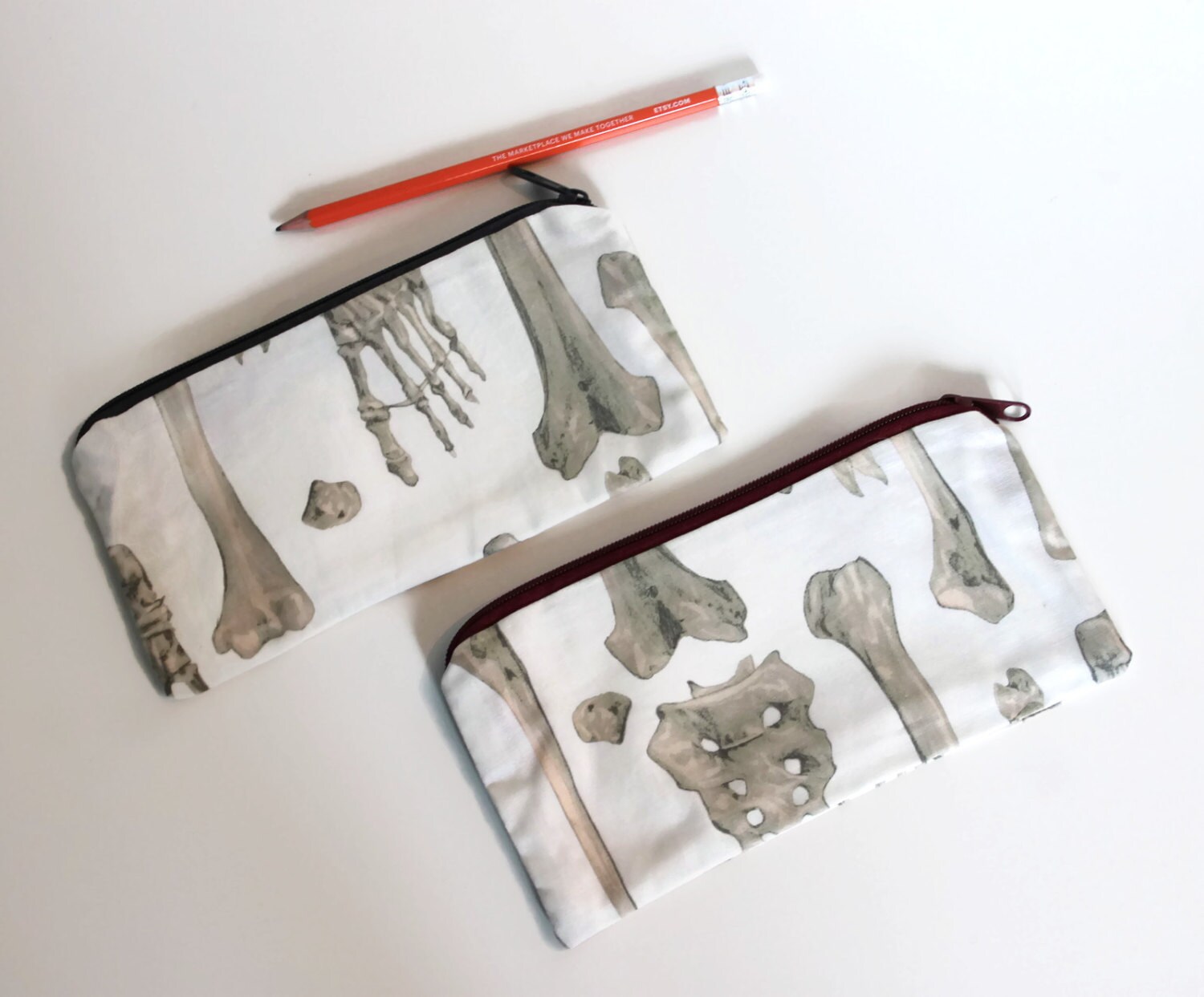 Zippered pencil pouch Human Body Anatomy gift for