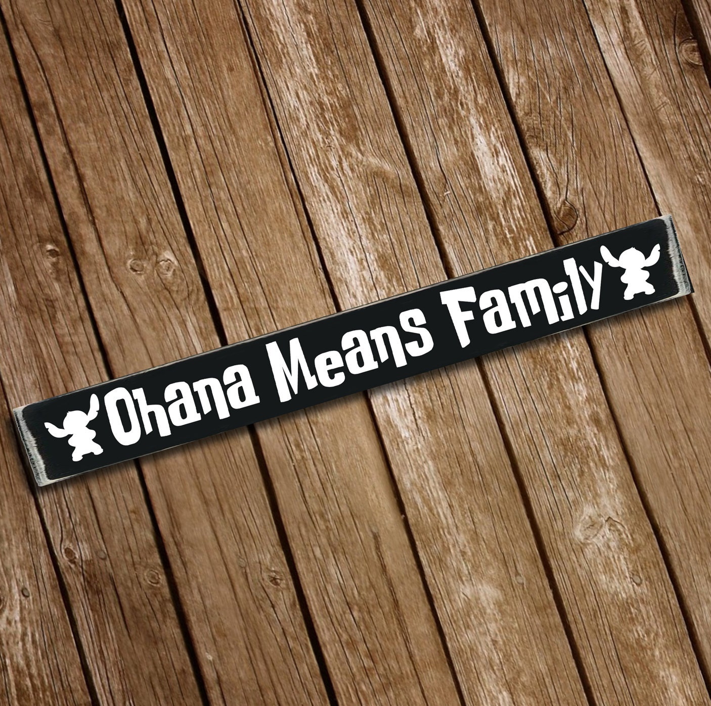 Ohana Means Family Wooden Sign