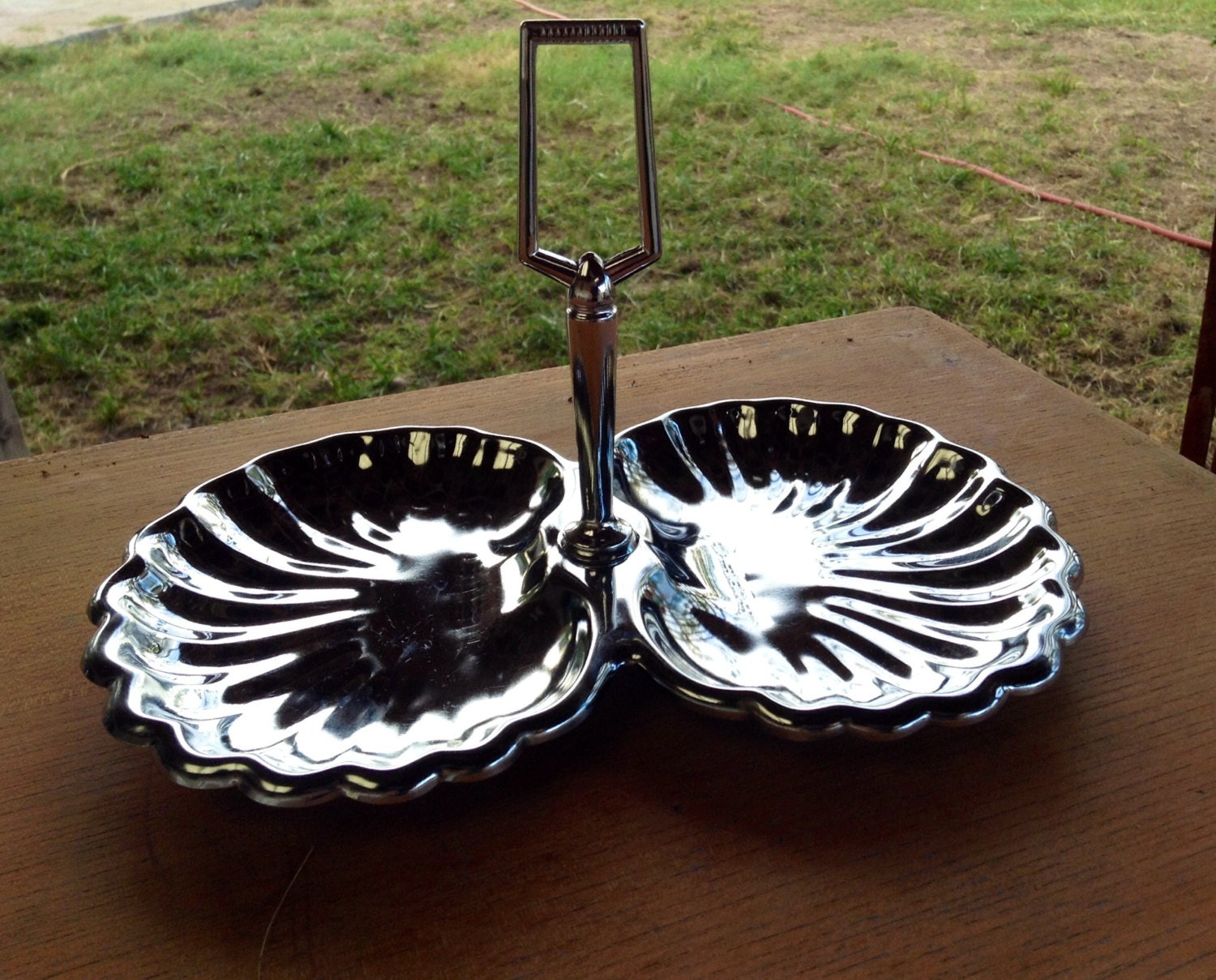 Mid Century Candy Tray, Chrome Candy Tray, Formal dining Room decor ...