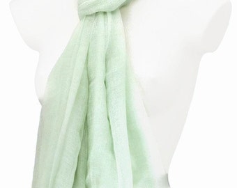 Pale green scarf | Etsy