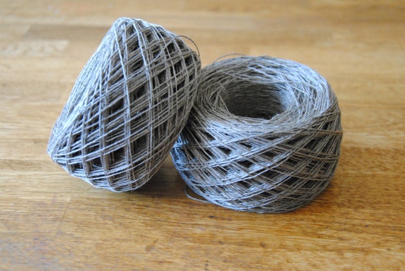 Linen yarn natural grey linen thread 100% pure organic by RPlinen