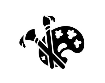 Paint brush decal | Etsy