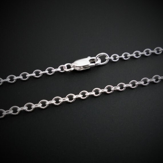 18 Inch Sterling Silver Cable Chain Necklace Short Chain